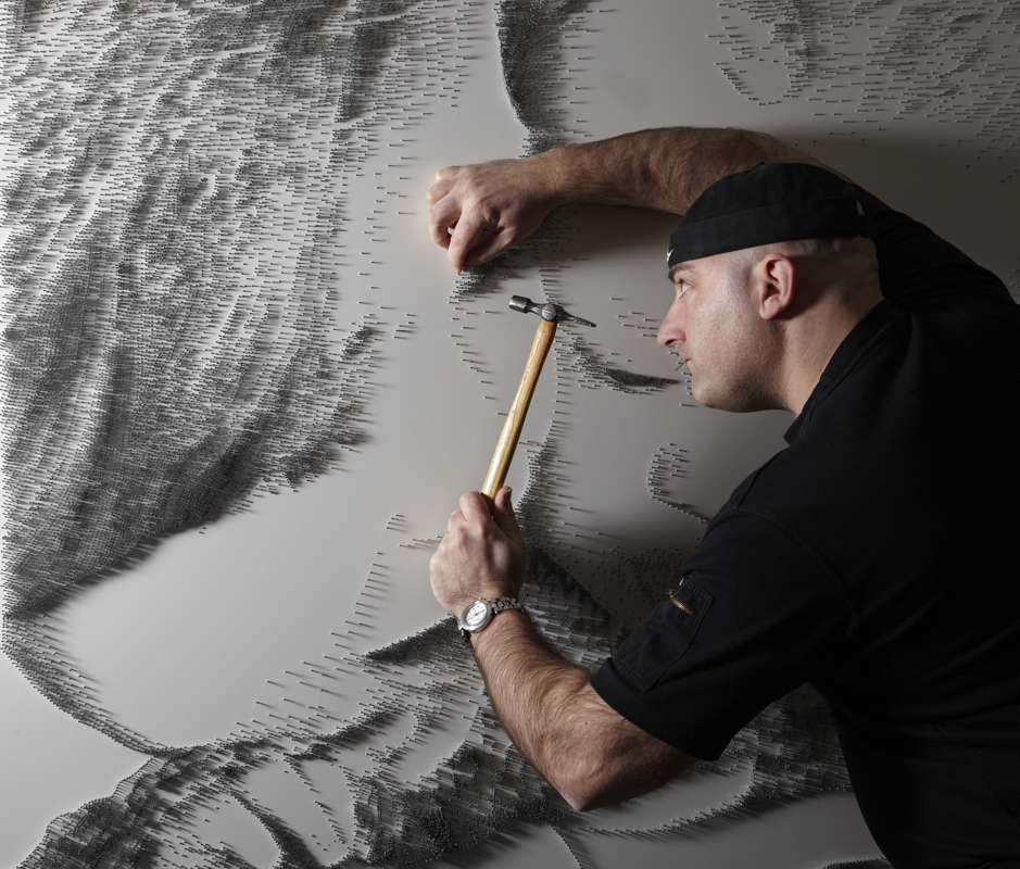 Marcus Levine » Figurative nail Sculpture